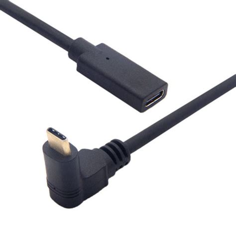 Down Up Right Angle Usb C Male To Usb C Female Extension Cable