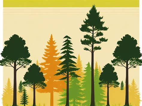 Premium Photo Pine Forest And Grass Silhouette Nature Background