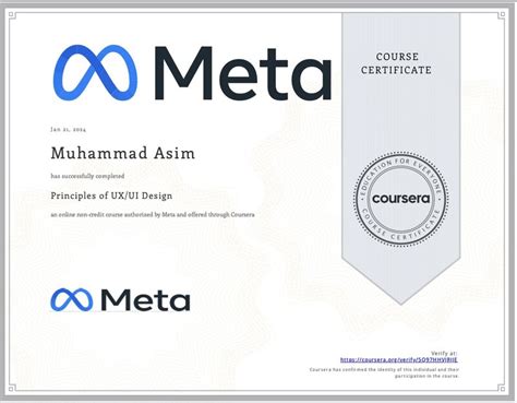 Muhammad Asim On Linkedin Meta Uiuxdesign Continuouslearning Certification