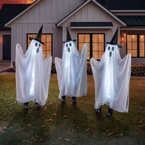 Members Mark Pre Lit Animated Ghosts Set Of 3