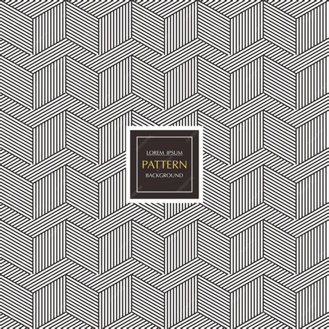 Premium Vector Cube Shape Line Pattern Background