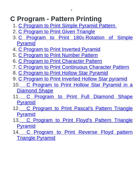 C Programs For Pyramid Patterns Pdf Computer Programming