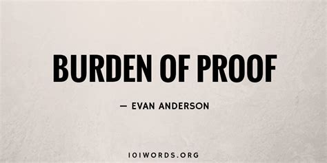 Burden Of Proof 101 Words
