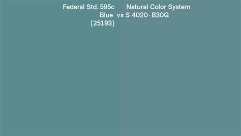 Federal Std 595c Blue 25193 Vs Natural Color System S 4020 B30g Side