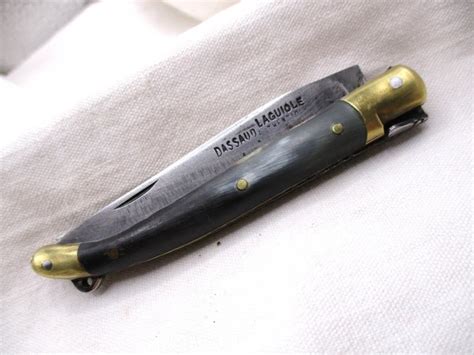 Couteau Ancien Laguiole Dassaud Authentique Avec Pointeau De Poche