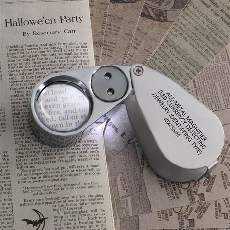 40x Jewelry Loupe Magnifier Led Light Magnifying Glass Jeweler Eye