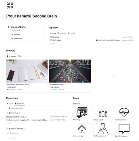 use this notion second brain template to get organized zapier