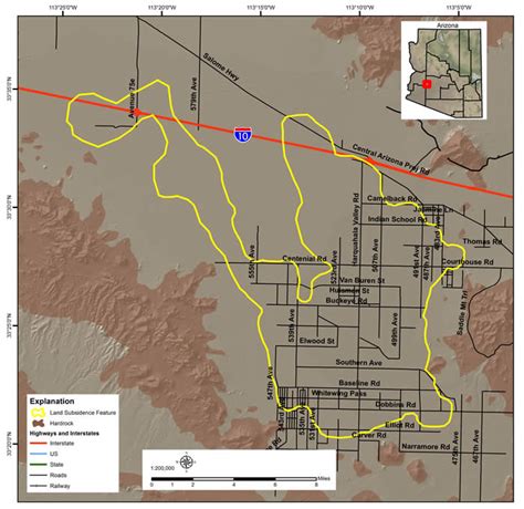 Harquahala Valley Land Subsidence Feature Arizona Department Of Water Resources