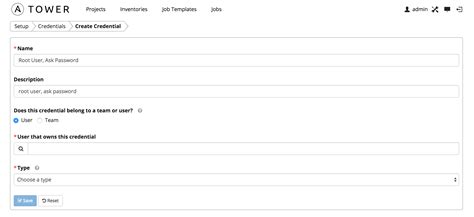 9 create a credential — ansible tower quick setup guide