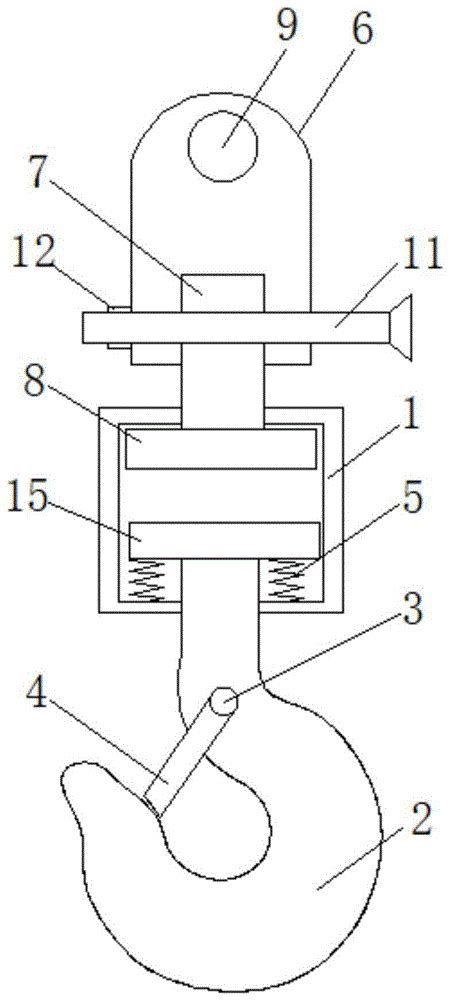 一种油田用新型安全吊钩的制作方法