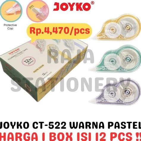 Jual Diskon Joyko Correction Tape 12m Tipex Kertas Joyko Pastel Pita