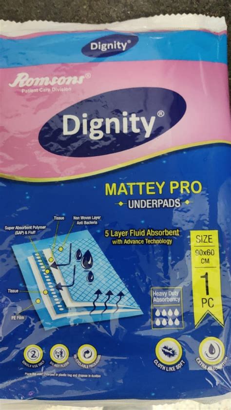 Romsons Mattey Pro Underpads For Hospital Size Dimension 90 X 60 Cm