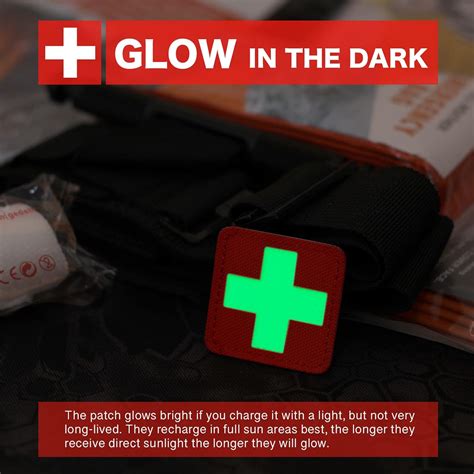 Livans Parche De Cruz Roja Médica Parche Morable De Primeros Auxilios Perfecto Para Ifak
