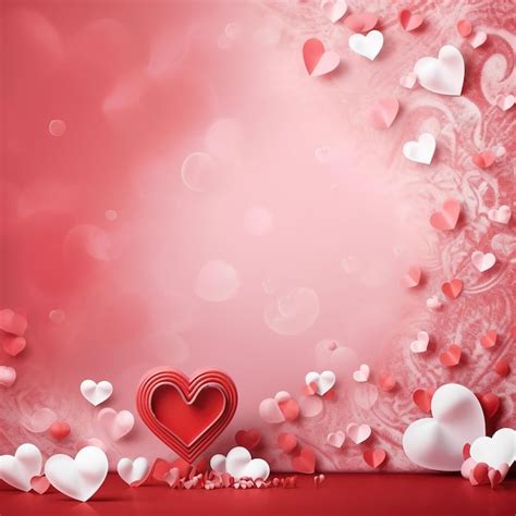 Premium Ai Image Valentines Day Red Lights Background