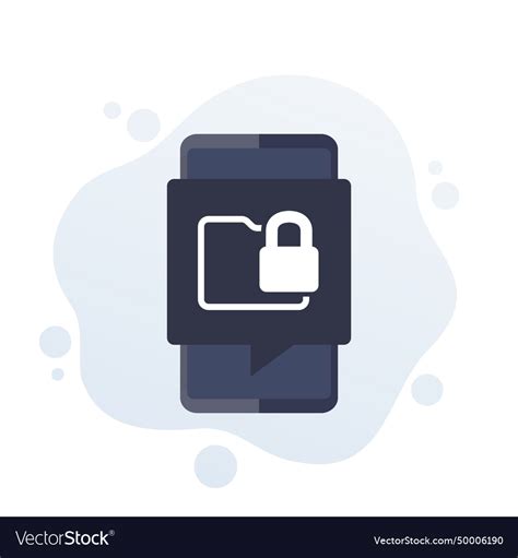 Locked Folder Icon With A Phone Royalty Free Vector Image