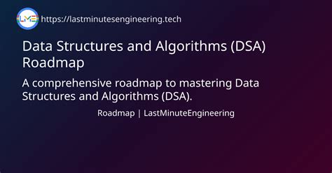 Data Structures And Algorithms Dsa Roadmap Roadmap Lastminuteengineering
