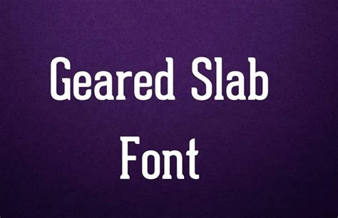 Geared Slab Bold Font Free Download Font Pearl