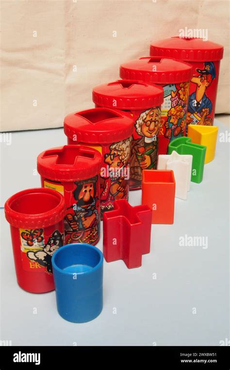 A Retro Colourful Postman Pat Shape Sorting Toy Made With Six