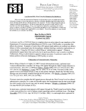 2009 2026 Form Ca Cdcr 602 Blank Fillable Template Fill Out Print