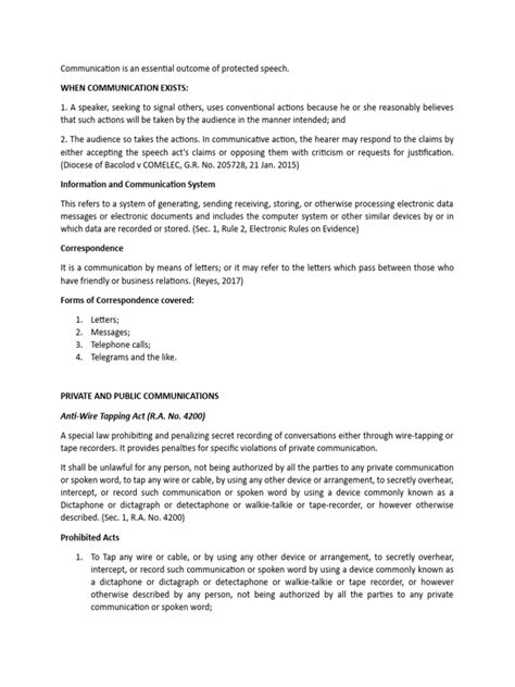 Privacy Of Communication Pdf Right To Privacy Communication