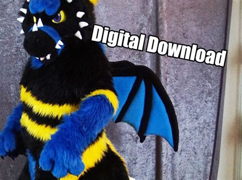 Digital Dragon Wing Pattern For Fursuits Pdf Download Etsy