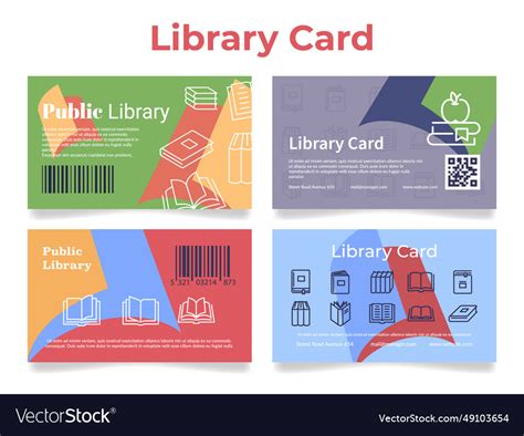 Public Library Privilege Pass Membership Design Vector Image