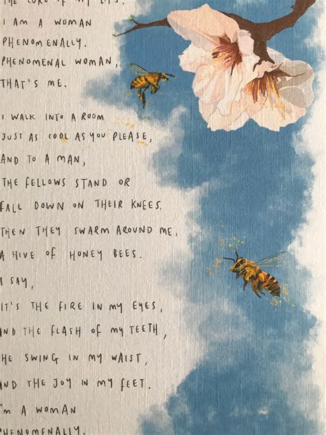 Phenomenal Woman By Maya Angelou Art Print Drawing Etsy