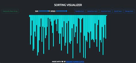 Github Nishantkumarguptasortingvisualizer A Simple Sorting Visualizer