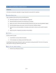 Lab Data And Database Admin Docx L AB D ATA AND D ATABASE A DMINISTRATION O VERVIEW In