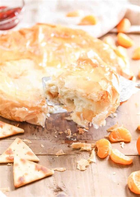 Baked Brie Phyllo Fillo And Cheese Valentinas Corner