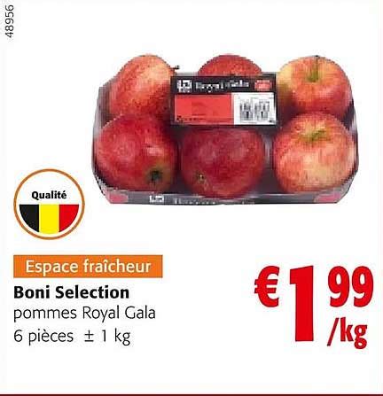 Promo Pommes Royal Gala Boni Sélection Chez Colruyt Icataloguefr
