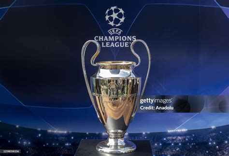 The Uefa Champions League Cup Is Displayed In Istanbul Turkiye On