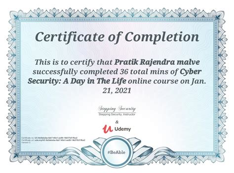 Pratik Malve On Linkedin Udemy Course Completion Certificate