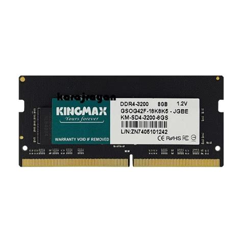 رم لپ تاپ 8 گیگ KingMax DDR4 3200 MHZ 1 2V گارانتی آواژنگ فروش قطعات