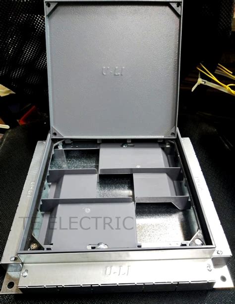 Underfloor Junction Service Outlet Box 3 Compartment Aluminium 250 X