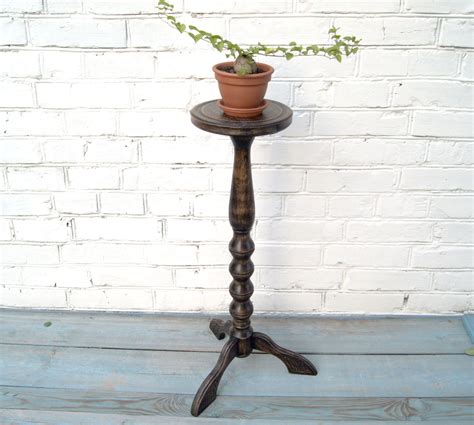 Large Indoor Wood Plant Stand Mid Century Modern Flower Pot Stand Tall