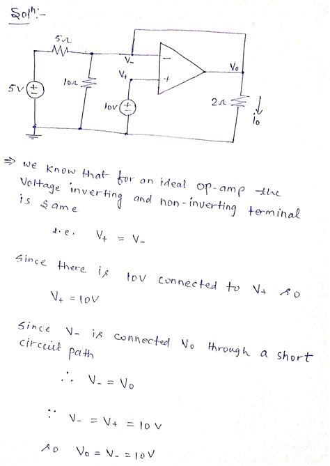 Solved Find The Value Of Io In The Circuit Below The Op Amp Is Ideal Course Hero