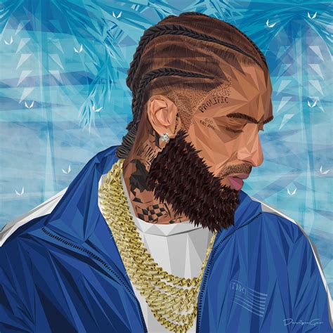 Nipsey Hussle — Low Poly Portrait Tribute R Nipseyhussle
