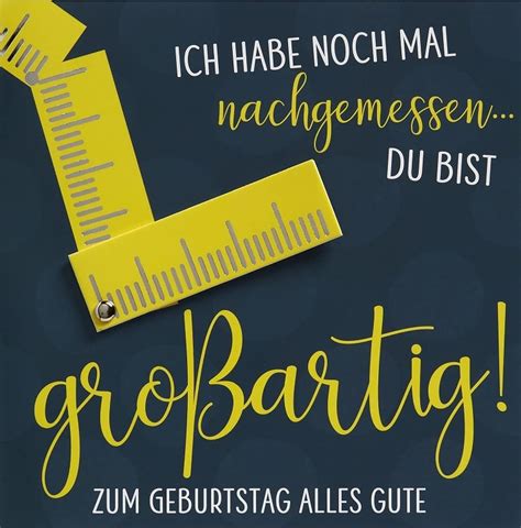 Bsb Lustige Geburtstagskarte Zollstock 15 X 15 Cm Karte Zum