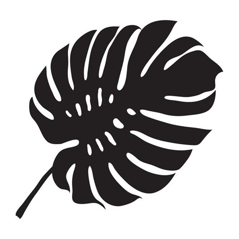 Silueta De Planta De Hoja Tropical 10848609 Vector En Vecteezy