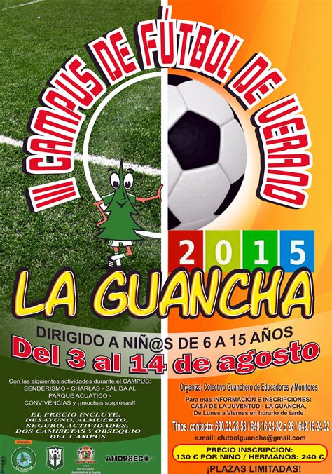 Este verano III Campus de Fútbol en La Guancha Ilustre Ayuntamiento