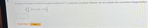 Solved Proceed As In Example 5 ﻿and Find The Laplace