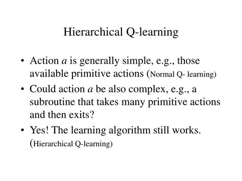 Ppt An Overview Of Maxq Hierarchical Reinforcement Learning
