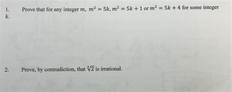Solved Prove That For Any Integer M M K M K Chegg