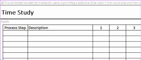 9 Time Study Excel Template Excel Templates