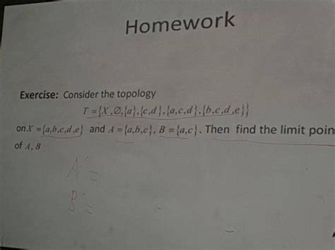 Solved Homework Exercise Consider The Topology T