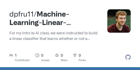 GitHub Dpfru Machine Learning Linear Classifier Python For My Intro To AI Class We Were