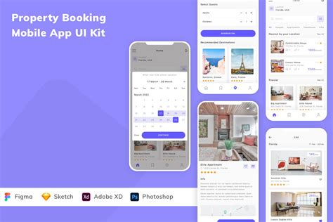 Property Booking Mobile App Ui Kit Ui Kits And Libraries ~ Creative