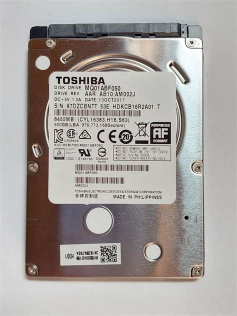 Б/В Жорсткий диск HDD Toshiba MQ01ABF050 500Gb 5.4K 8MB SATAIII 2.5 ...