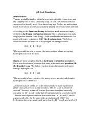PH Scale Simulation Pdf PH Scale Simulation Introduction You Are Probably Familiar With The